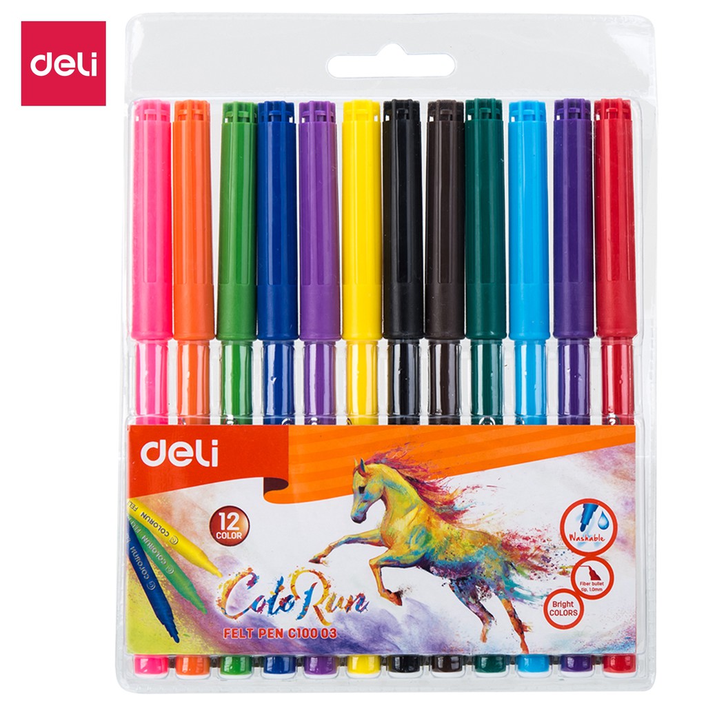 Bút màu nước 1.0mm Deli chuyên nghiệp - Bút dạ tô màu chất màu siêu bắt ...