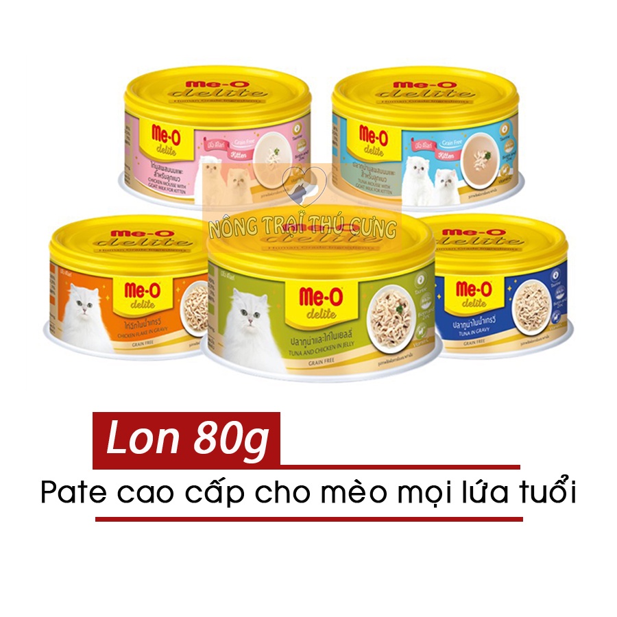 Pate Cho Mèo Me-O Delite (Grain Free) Lon 80g | Shopee Việt Nam