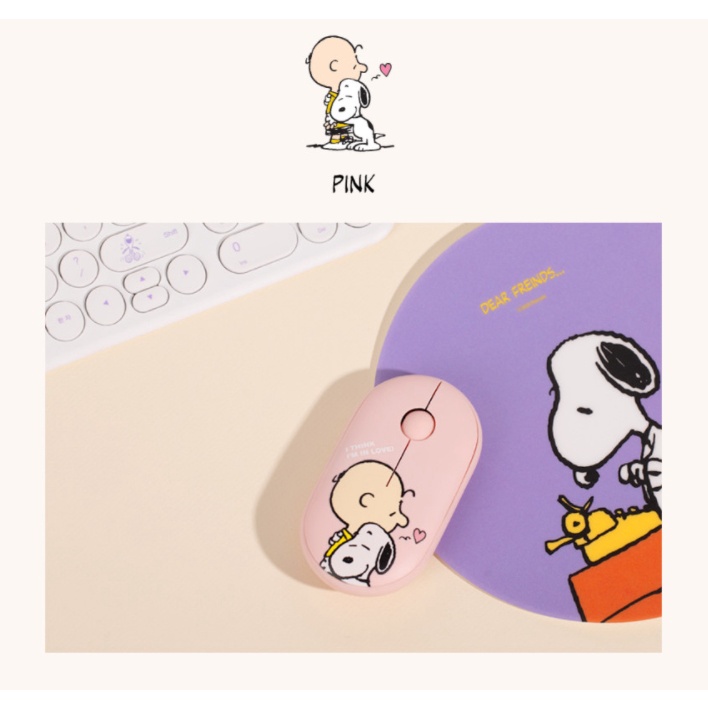Chuột Bluetooth Không Dây 2.4ghz PEANUTS Snoopy Cho Apple laptop TABLET ...