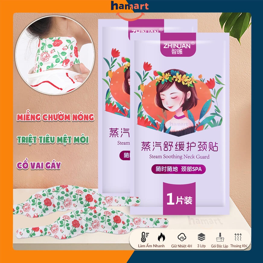 Miếng Dán Cổ Vai Gáy Hamart Đai Chườm Nóng Xông Hơi Nhiệt Giảm Đau Thư ...
