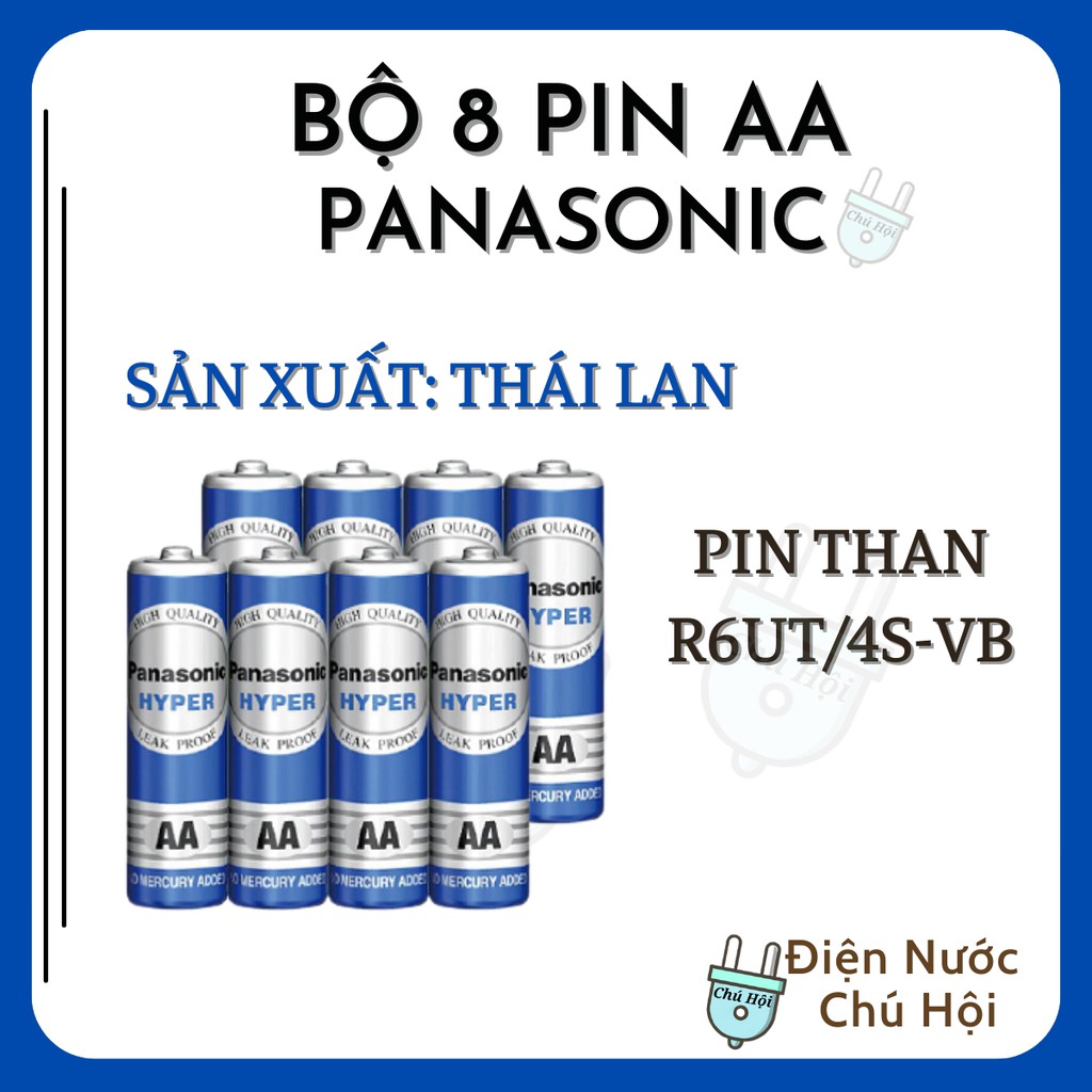 Bộ 8 Pin AA Panasonic 1.5V Không Chì Thái Lan ( R6UT ) - Hàng Chính ...