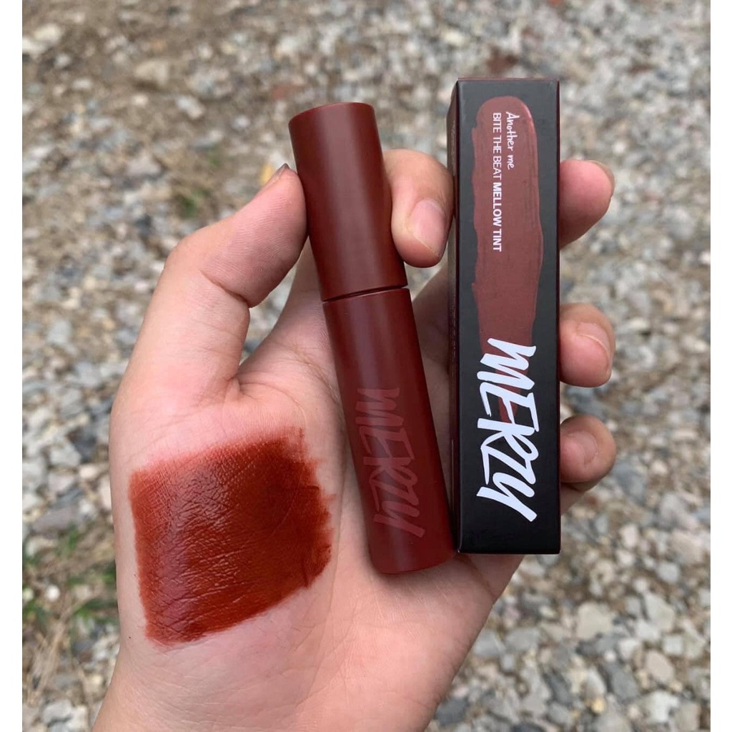 Son Kem Lì Merzy Bite The Beat Mellow Tint #M2 Đỏ Nâu Gạch | Shopee ...