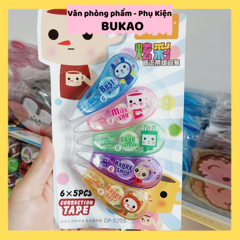 Z0191 Bộ 5 Bút Xoá Kéo Cute (có Phân Loại) Bukao | Shopee Việt Nam