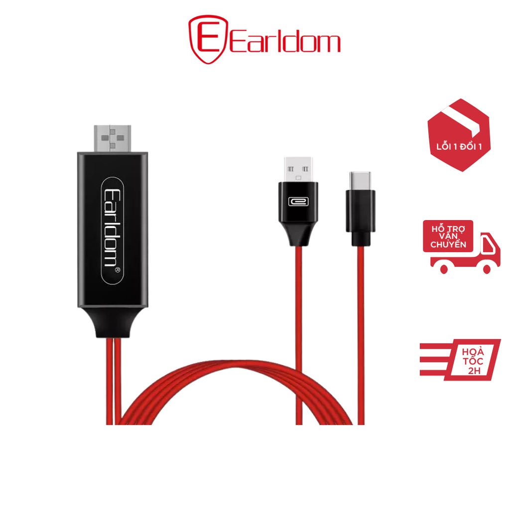 Cáp HDMI type C chính hãng Earldom W12 ( Độ phân giải 4K ) | Shopee Việt Nam