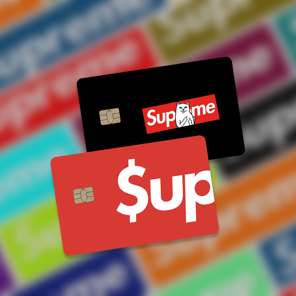 SUPREME | Miếng Dán Skin Thẻ ATM, Thẻ Ngân Hàng, Thẻ Xe, Thẻ Chung Cư ...