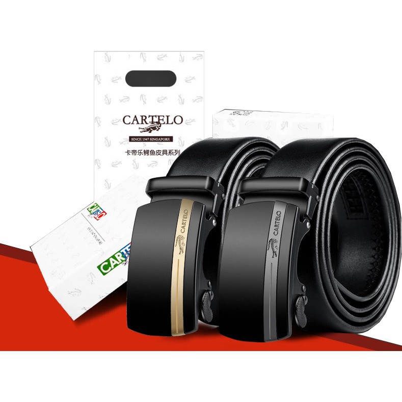 NEW 21 20 mẫu Thắt Lưng Da Nam Khóa Tự Động Cao Cấp Dây Nịt Nam Da Bò 100% Chính Hãng CARTELO Mạ ...