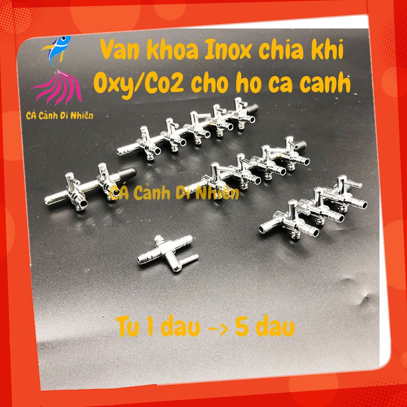 Van khóa Inox chia khí Oxy/Co2 cho ống dây oxi 4 ~ 6 li hồ cá cảnh | Shopee Việt Nam