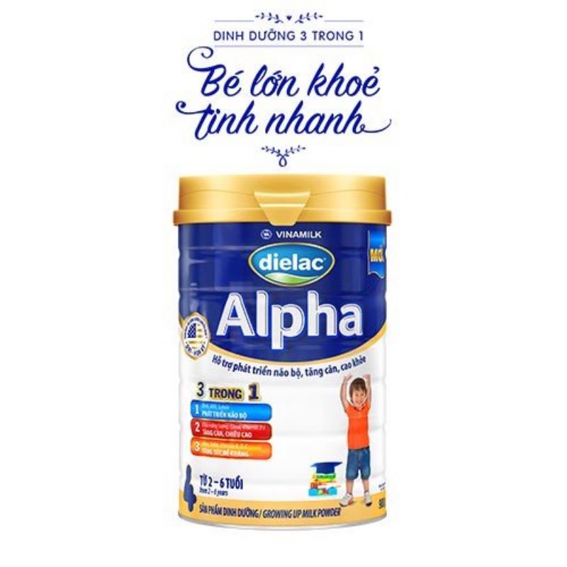 Sữa bột Vinamilk Dielac Alpha 4 - Hộp thiếc 900g | Shopee Việt Nam