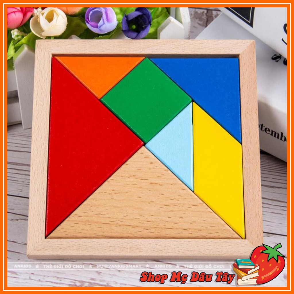Đồ chơi xếp hình Tangram bằng gỗ 7 miếng | Shopee Việt Nam