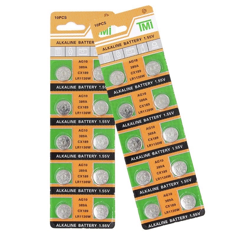 Pin cúc áo AG10 / LR54 /LR1130 /389/SR54W dùng cho máy trợ thính máy ...