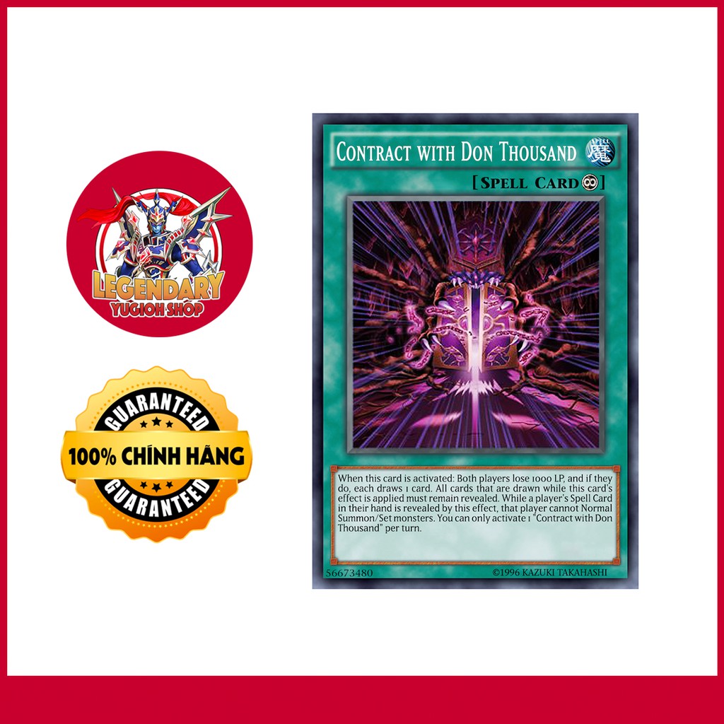 [Thẻ Bài Yugioh Chính Hãng] Contract With Don Thousand | Shopee Việt Nam