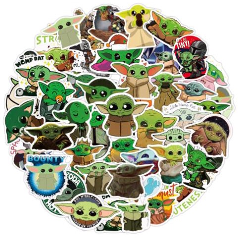 Set 50 Miếng Dán Graffiti Hình Yoda Baby Yoda Cho Bé M Sticker Dán ...