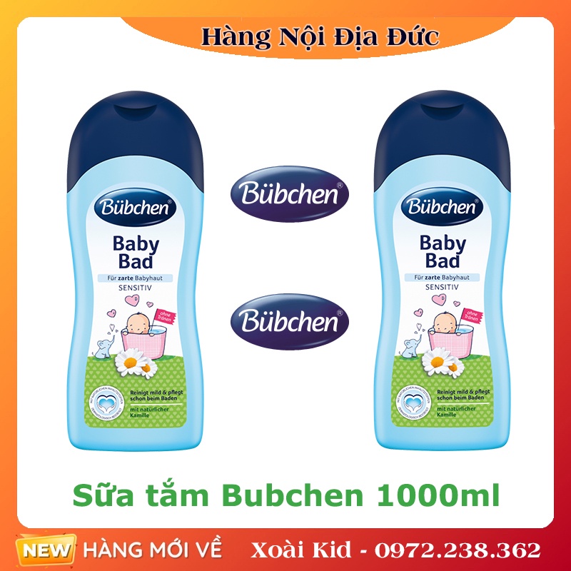 Bộ Sữa Tắm Gội, Kem Dưỡng Da, Kem Hăm Cho Trẻ Sơ Sinh Bubchen 400ml - Nội địa Đức Đủ Bill ...