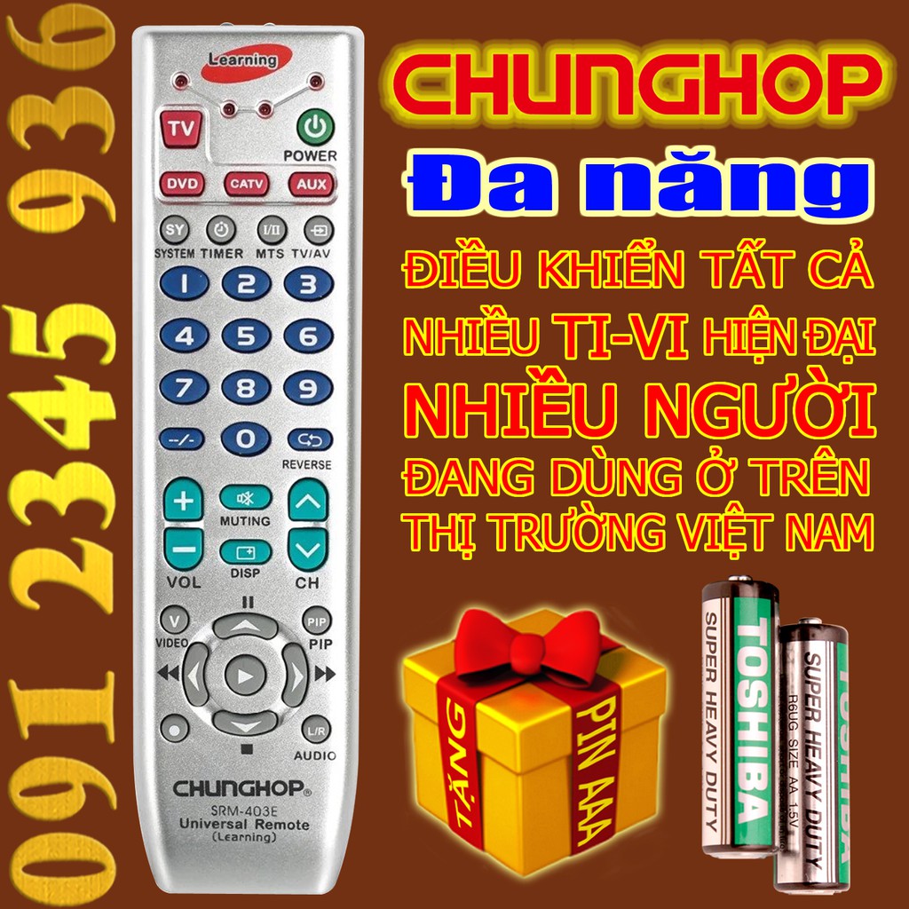 Điều Khiển Chunghop Srm 403e Đa NĂng HỌc LỆnh Cho Tivi Smart Và