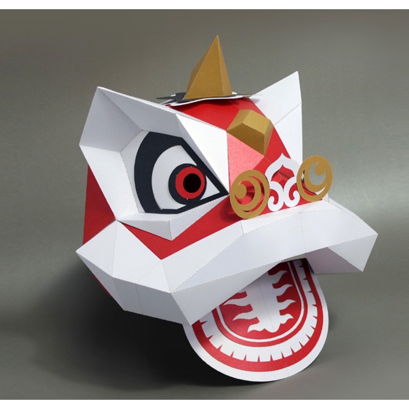 YOYO DIY papercraft Mô hình giấy mẫu giấy 3d dễ thương mặt đội mũ gấu ...