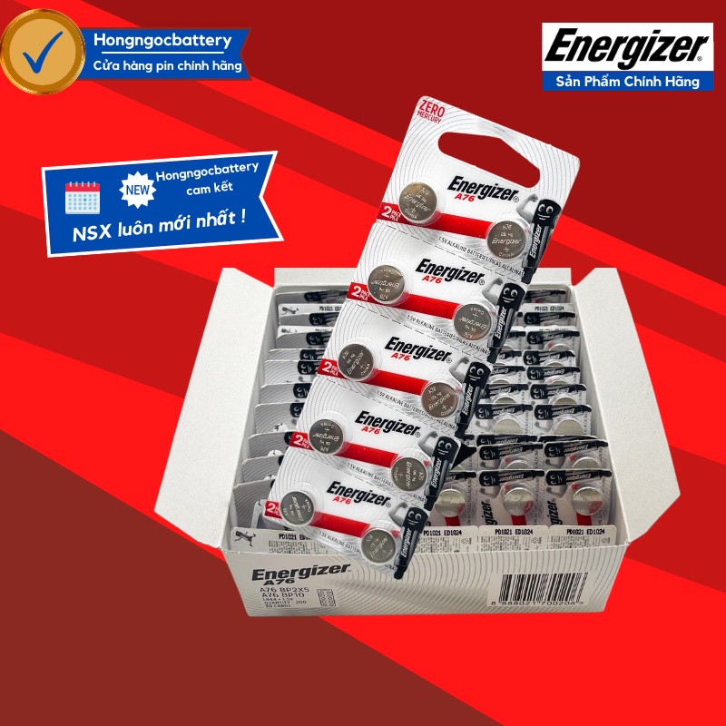 Vỉ 10 Viên Pin LR44 ( Pin A76 , Pin AG13 ) 1,5V Energizer - Hàng Chính ...