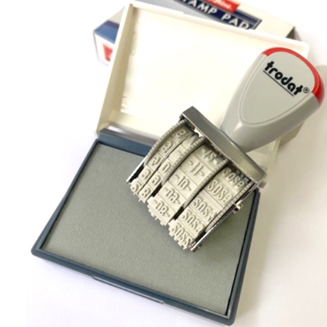Dấu đóng ngày tháng năm xoay chỉnh Trodat 1010 Dater stamp + Khay mực ...