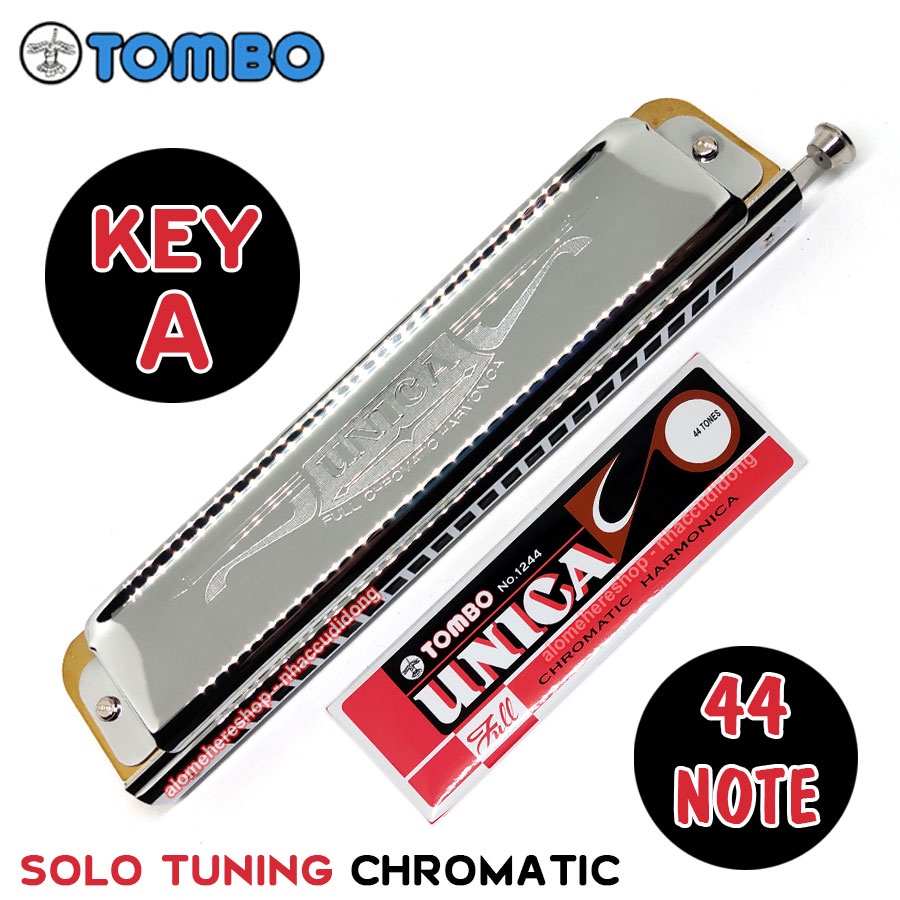 Kèn Harmonica Chromatic Tombo Unica No.1244 Key A có clip thực tế | Shopee Việt Nam