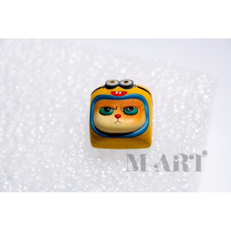 Nút bàn phím cơ mèo dễ thương và chiếc mũ minion - Meowy artisan ...