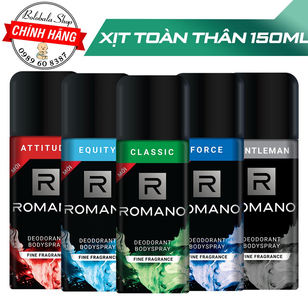 Xịt toàn thân cao cấp Romano Vip/ Gentleman/ Classic/ Attitude/ Force ...