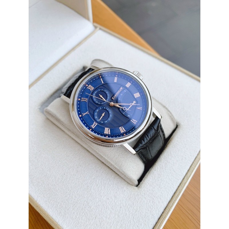 Đồng hồ nam Thomas Earnshaw Men's ES Beaufort Blue Dial Leather Watch ...