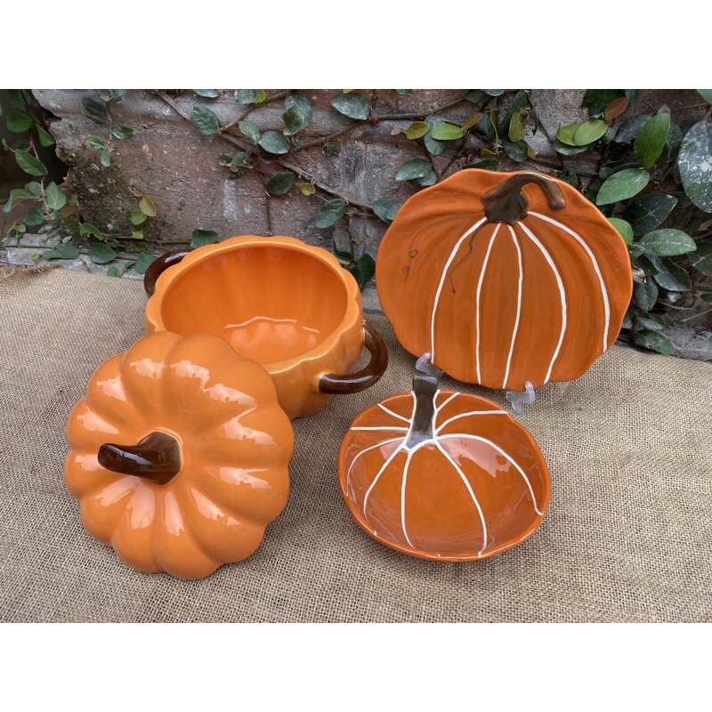 [TÁCH SET] Bộ bát đĩa bí ngô | Shopee Việt Nam