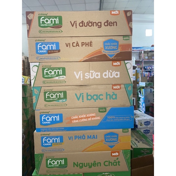 Thùng 36 hộp Sữa đậu nành Fami nguyên chất 200ml | Shopee Việt Nam