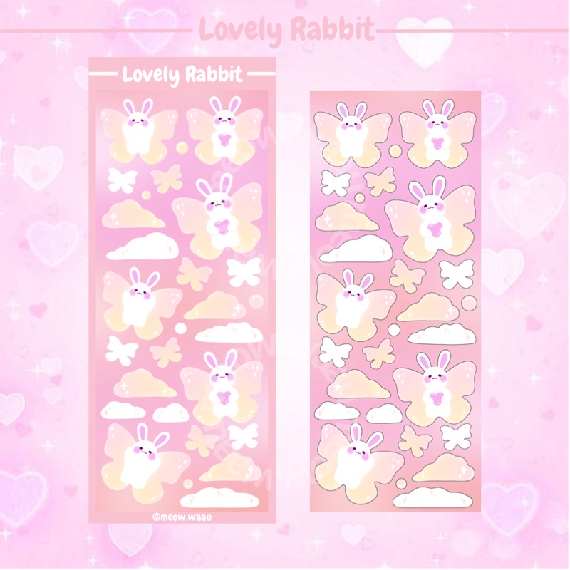 Sticker lovely rabit - Pink | Shopee Việt Nam