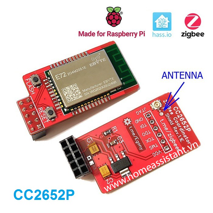 Bo Mạch Zigbee CC2652P Zigbee2MQTT Silent HAT Cho Raspberry Pi (Hỗ trợ ...