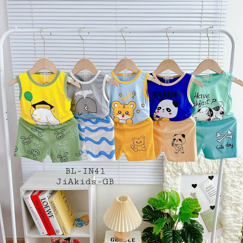 [Sale lẻ size ] [Bé 6-27kg]Bộ Cộc Ba Lỗ Thun Lạnh , Mịn Xịn Sò, Minky Mom, Họa Tiết | Shopee ...