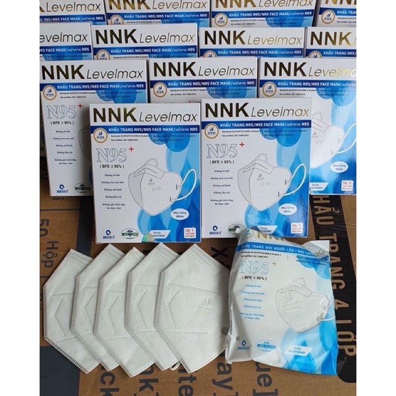 Khẩu trang N95 NNK Levelmax lọc bụi trên 98% - hộp 10 cái | Shopee Việt Nam