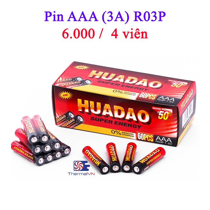 Pin AAA R03P 1.5V HuaDao - Pin 3A R03P UM-4 | Shopee Việt Nam