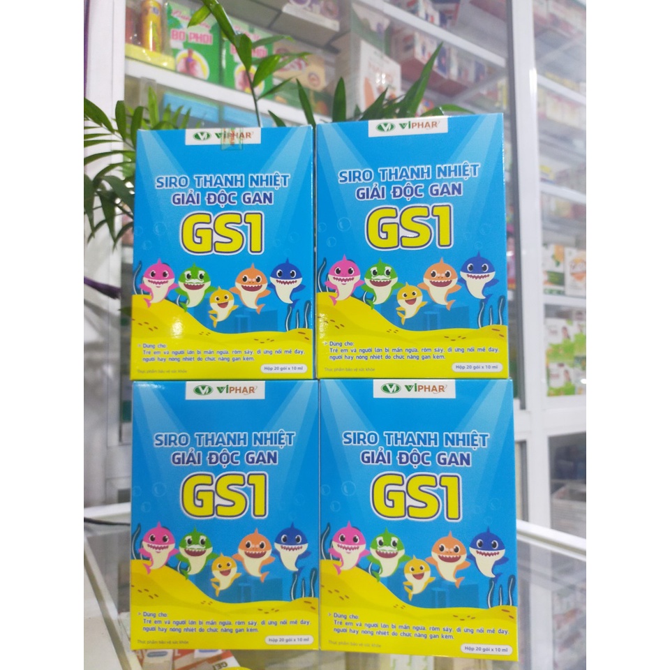 SIRO THANH NHIỆT GIẢI ĐỘC GAN GS1 HỘP 20 GÓI 10ML - VIPHAR | Shopee Việt Nam