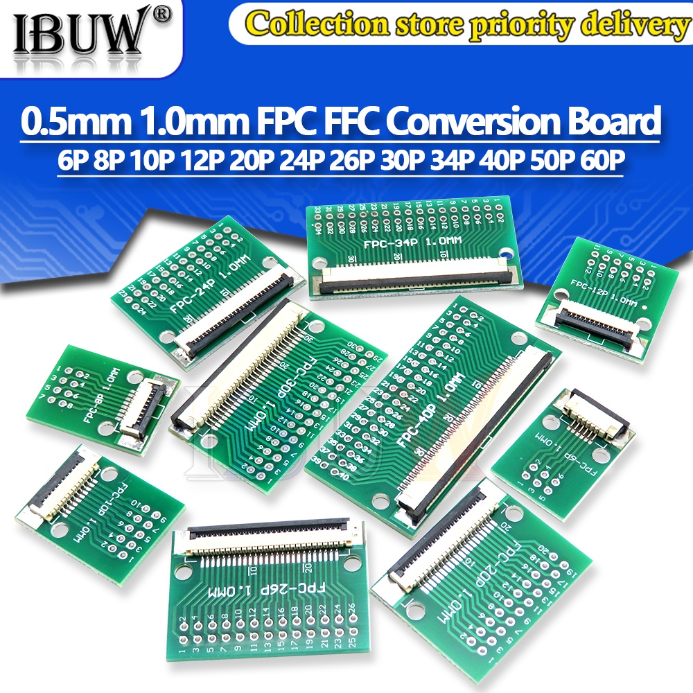 1 Bo Mạch Chuyển Đổi FFC 0.5MM 1.0MM PCB 6P~60P | Shopee Việt Nam