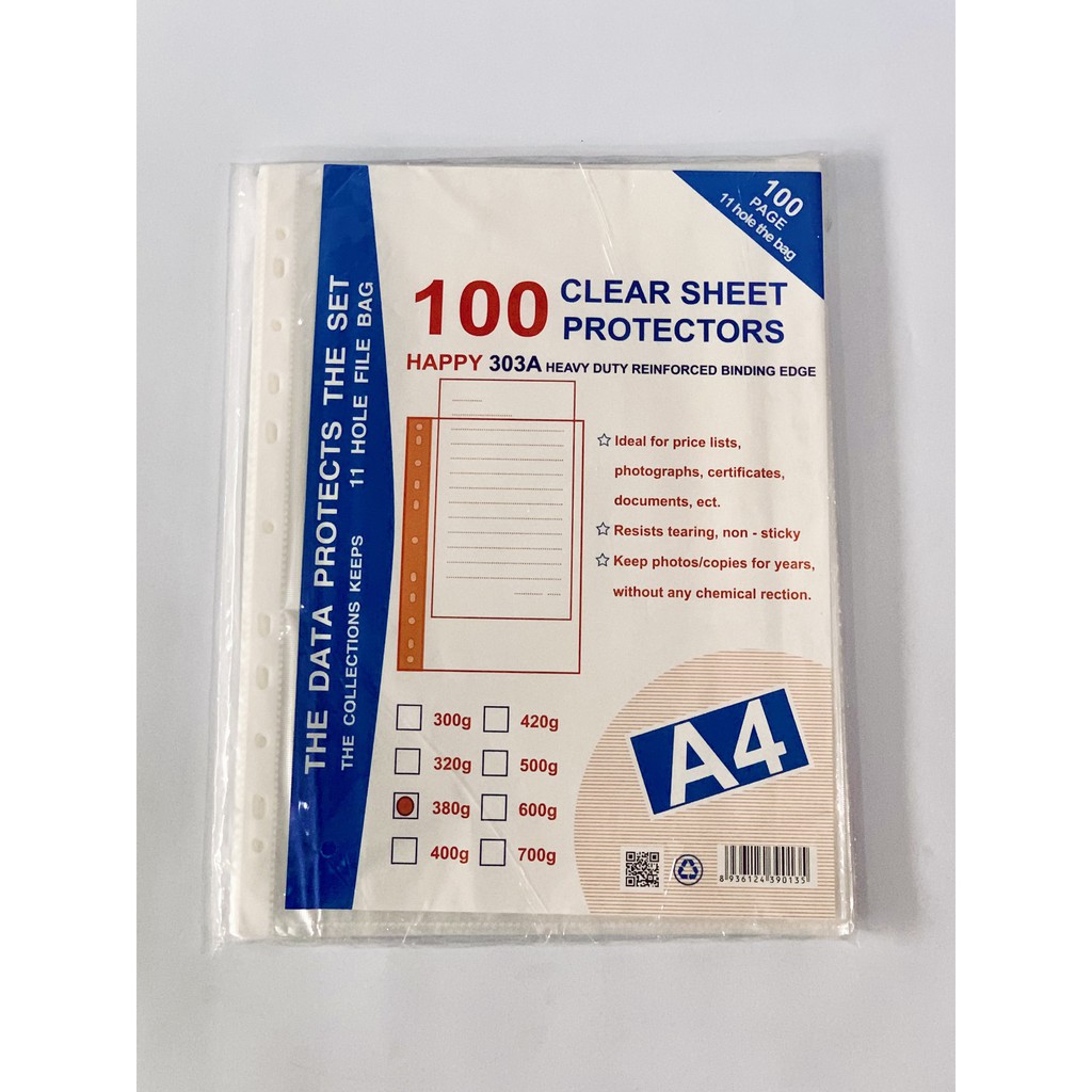 Bìa Lá Lỗ A4 - 400g - Bìa Lá Lỗ Thường Happy 360 | Shopee Việt Nam