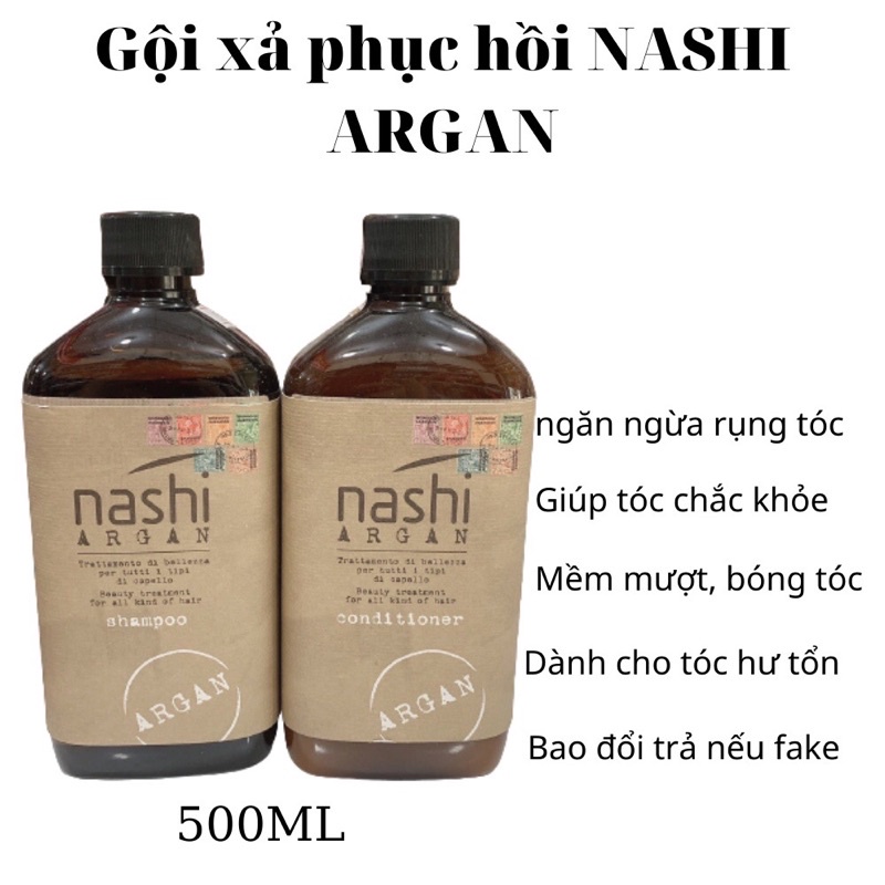 [ NASHI ] DẦU GỘI XẢ PHỤC HỒI HƯ TỔN NASHI ARGAN 200ML CHÍNH HÃNG | Shopee Việt Nam