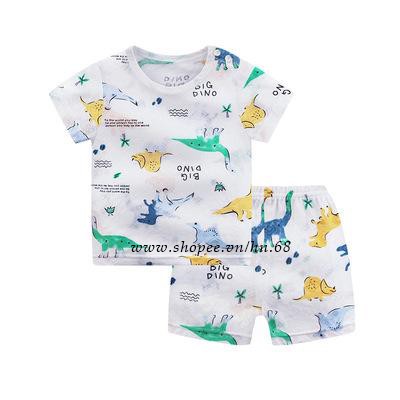 Bộ quần áo trẻ em cotton thông hơi tản nhiệt khuy vai cho bé (HN 271) | Shopee Việt Nam