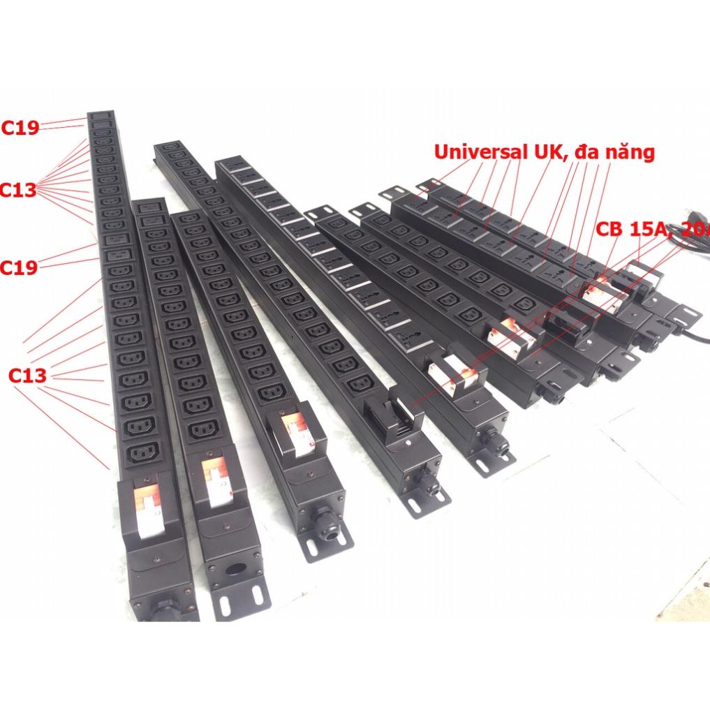 Ổ cắm tủ rack lấy điện ra từ ups, 12 lỗ đa năng hàng chính hãng ...