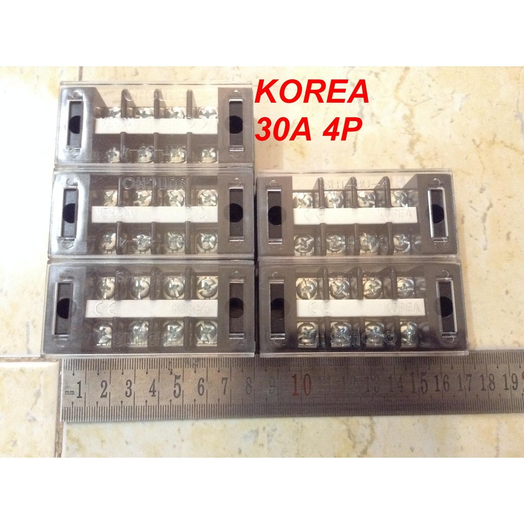 COMBO 8 THANH TERMINAL BLOCK SUNGHO KOREA 10A - 30A, từ 3P-10P chính ...