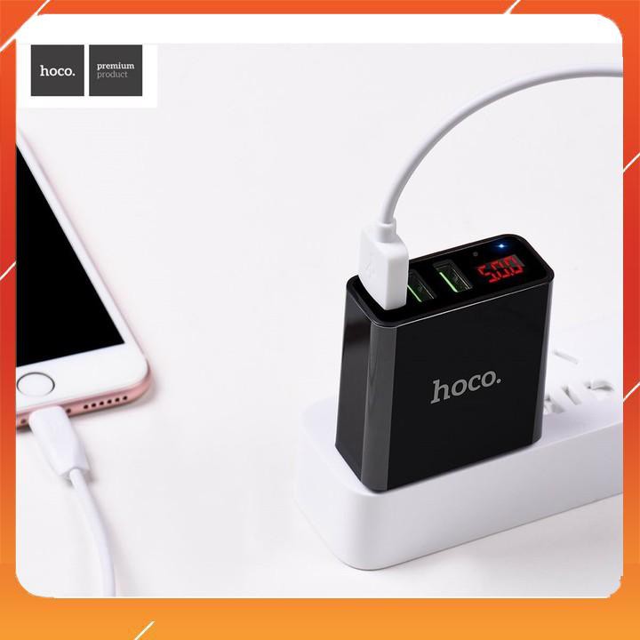 Cục Củ Sạc Nhanh iphone Samsung C15 Hoco 3 Cổng Kết Nối Đèn Led Báo ...