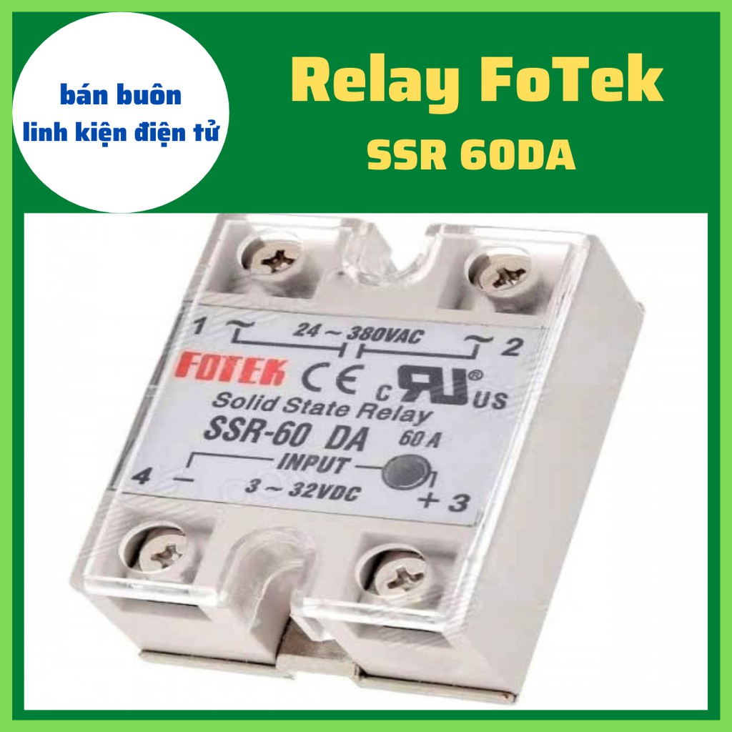 Rơ le fotek ssr,relay, rơ le [Đủ loại] loaij 60 DA, SSR 60DA, fotek | Shopee Việt Nam