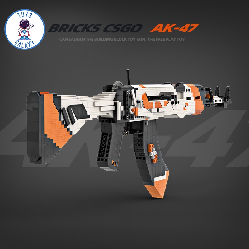 Đồ Chơi Lắp Ráp Mô Hình PUBG AK-47 Asiimov / HK416 / Scar-l Bắn Thun Nịt MOC Kevin183 / CSGO ...