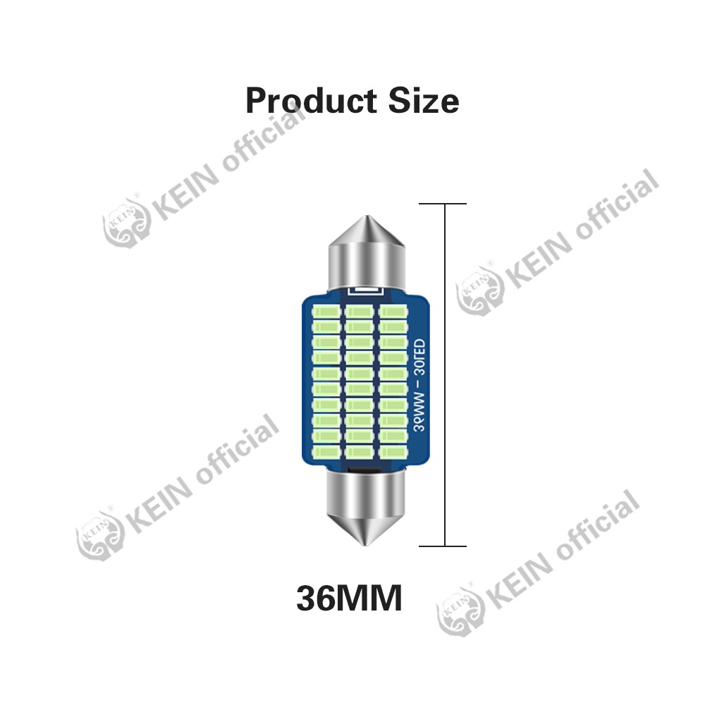 Kein 2 Chiếc Đèn Trần Ô Tô T10 Bóng Đèn Led W5W Festoon Led Dome Light 31mm 36mm 39mm 41mm Bảng ...