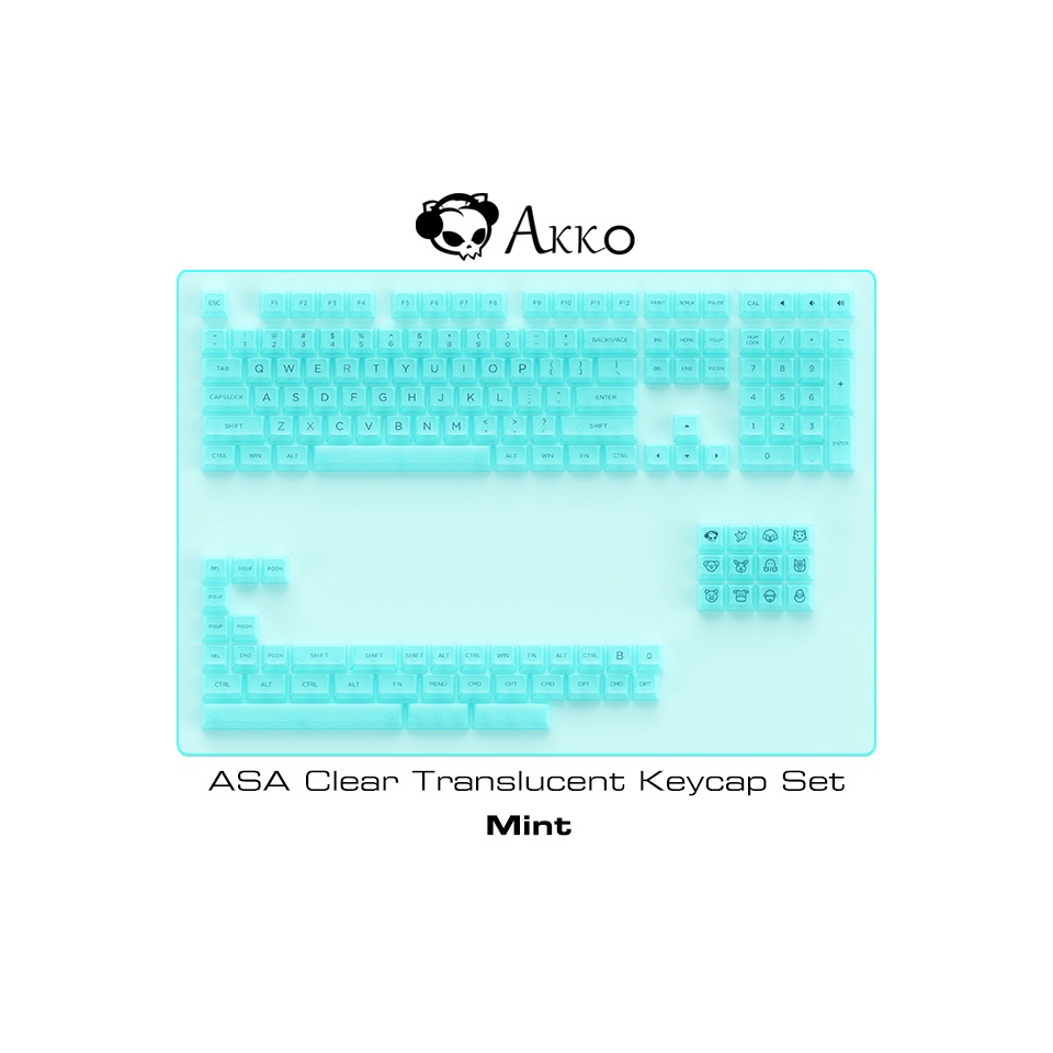 AKKO Keycap set (PC / ASA-Clear profile / 155 nút)_Mới, Hàng chính hãng ...