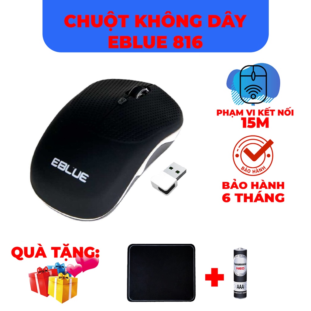 Chuột không dây EBLUE 816 Wireless | Shopee Việt Nam