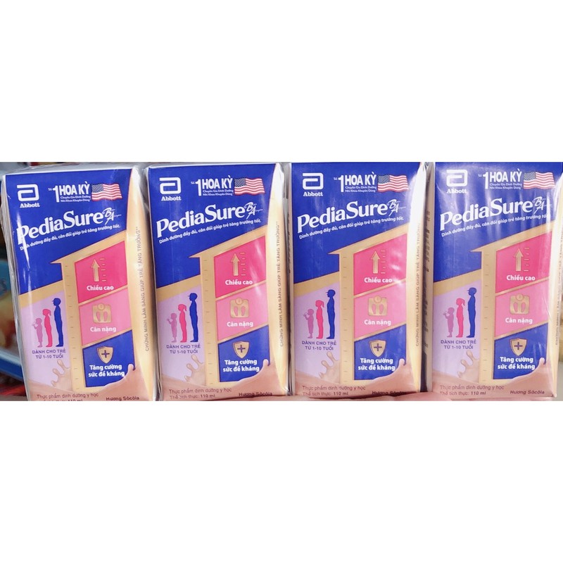 T01/2025- Sữa PediaSure Pha Sẵn 110ml, 180ml, (1lốc*4hộp) | Shopee Việt Nam
