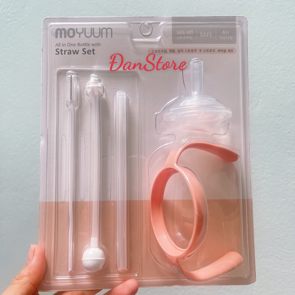 Bình sữa Moyuum Hoa cúc màu hồng 170ml 270ml chính hãng, Bình moyuum hoa cúc chính hãng hàn quốc ...