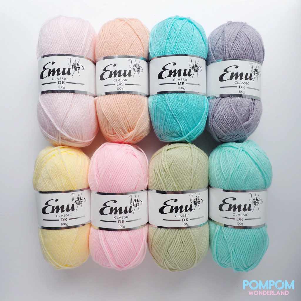 Len sợi Acrylic Yarn Emu Classic DK (Tông màu Pastel) | Shopee Việt Nam