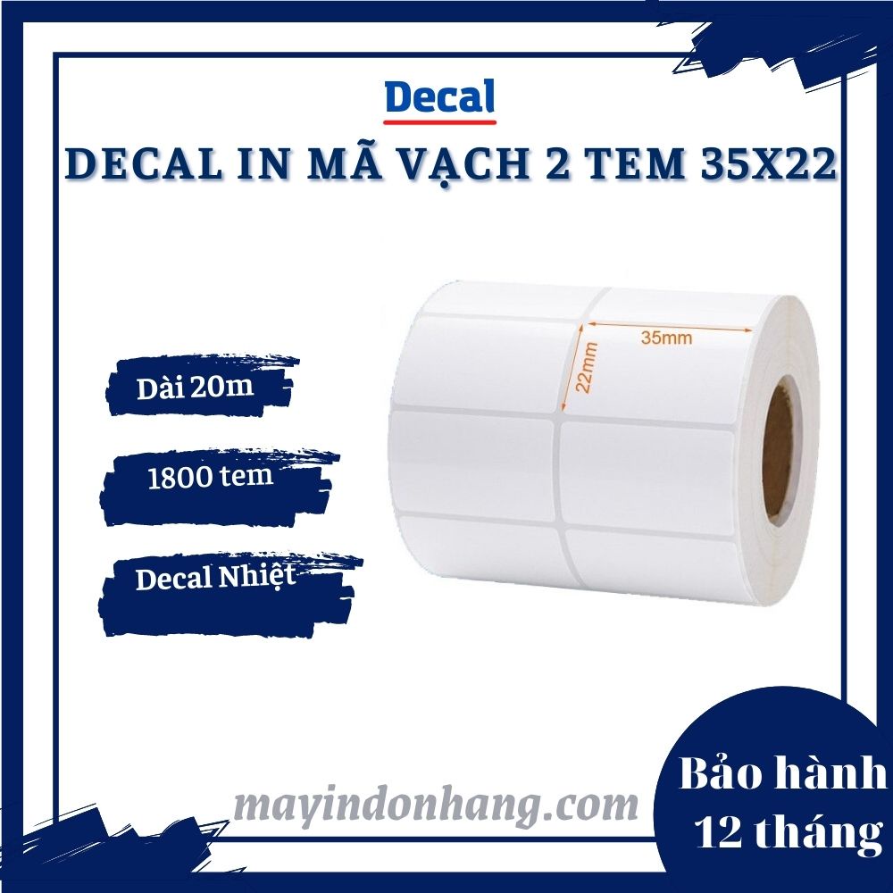 Decal in mã vạch 2 tem 35x22 [20m - 1800 Tem] | Shopee Việt Nam