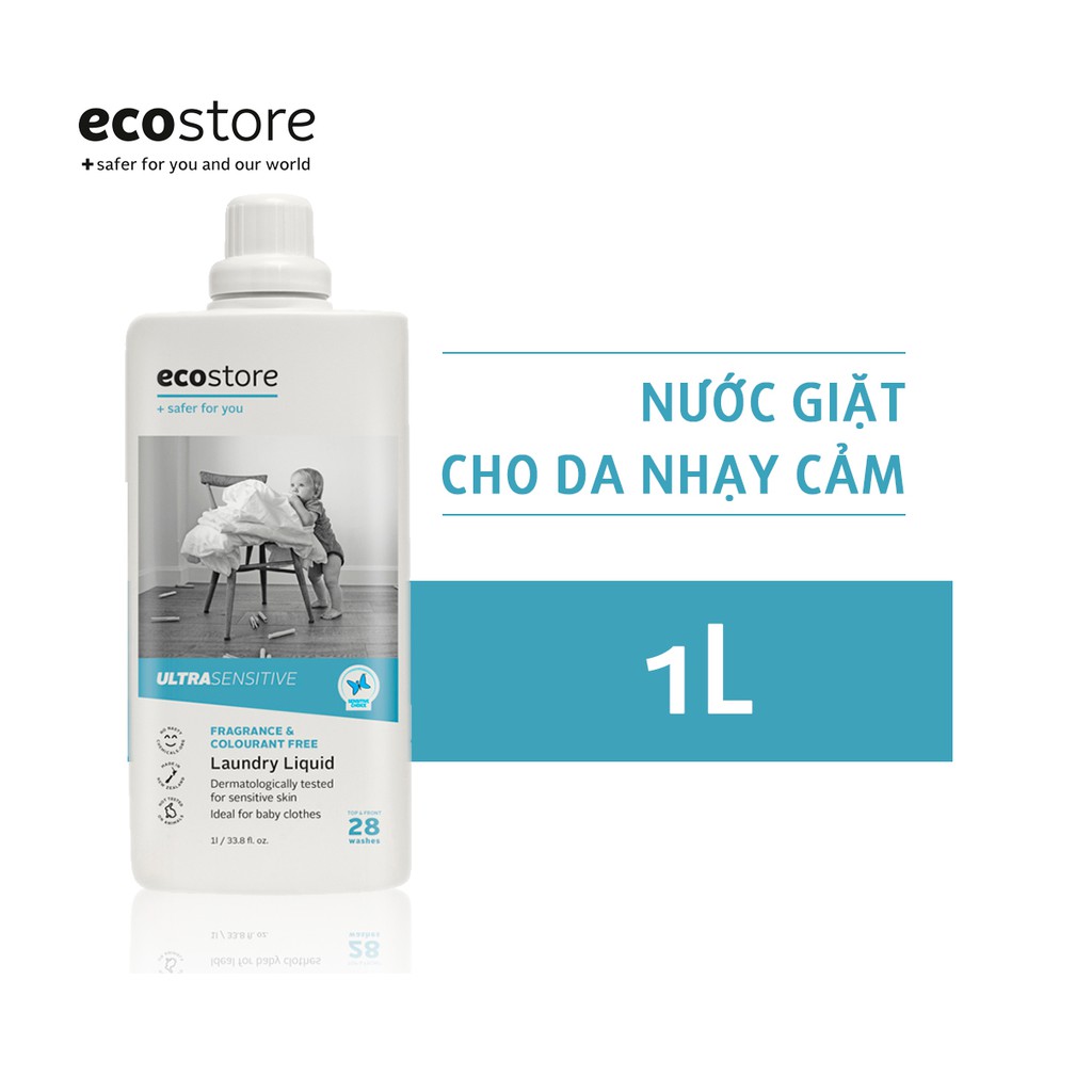 Nước giặt dành cho da nhạy cảm gốc thực vật Ecostore 1L | Shopee Việt Nam
